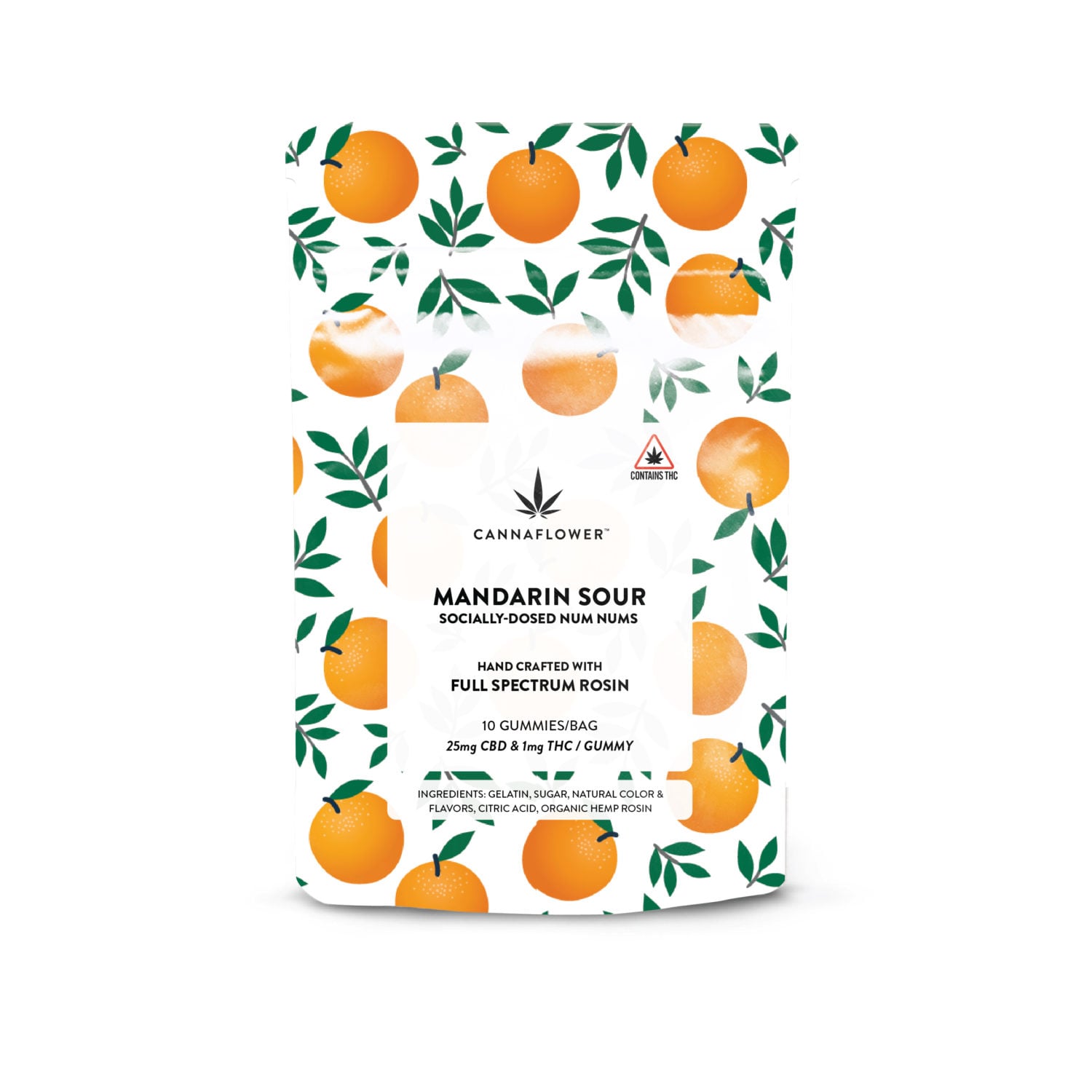 Cannaflower's Mandarin Sour Gummies | Solventless Rosin Gummie
